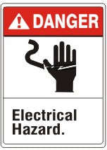 Danger Electrical Hazard- Hand Graphic — Safety & Packaging Sales