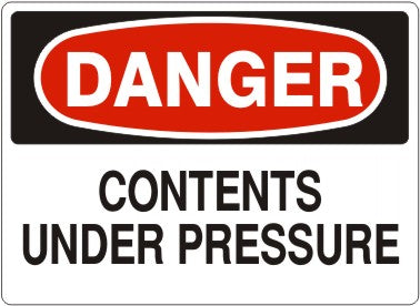 Danger Contents Under Pressure — Safety & Packaging Sales
