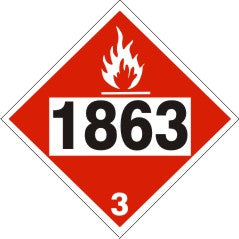 1863 Fuel, Aviation, Turbine, Engine - Class 3 Placard — Safety ...