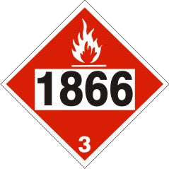 1866 Resin Solution - Class 3 Placard — Safety & Packaging Sales