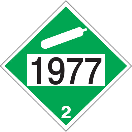 1977 Nitrogen Refrigerated Cryogenic Liquid - Class 2 DOT Placard ...