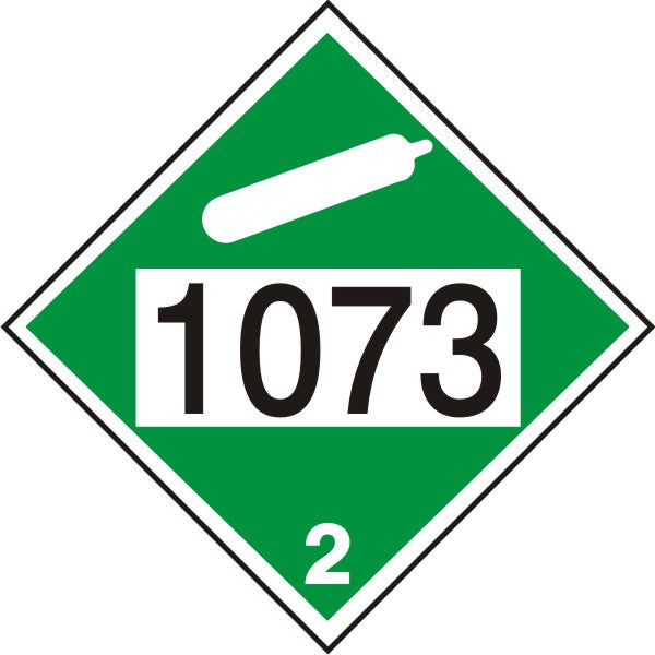 1073 Oxygen Refrigerated Cryogenic Liquid – Class 2 DOT Placard ...
