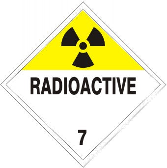 Radioactive With Rad Symbol - Class 7 Placard — Safety & Packaging Sales