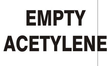 Empty Acetylene — Safety & Packaging Sales