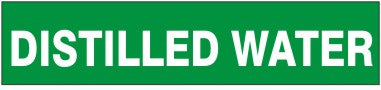 Distilled Water Pipe Marker — Safety & Packaging Sales