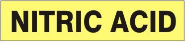 Nitric Acid Pipe Marker — Safety & Packaging Sales