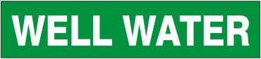 Well Water Pipe Marker — Safety & Packaging Sales