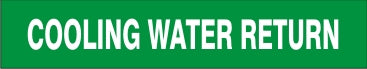 Cooling Water Return Pipe Marker — Safety & Packaging Sales