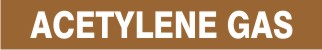 Acetylene Gas Brown/White Pipe Marker — Safety & Packaging Sales