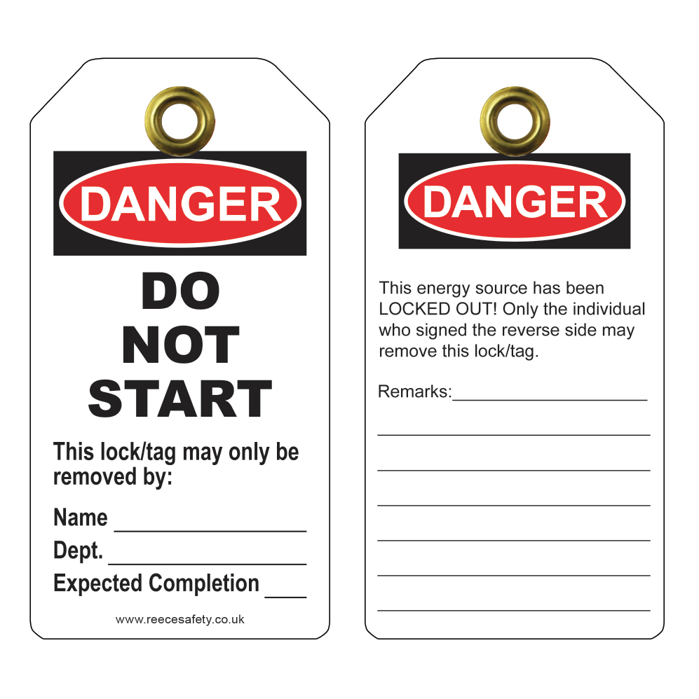 Danger Do Not Start, 5½" x 3", 10/Pack — Safety & Packaging Sales