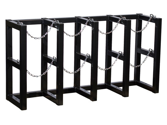 Gas Cylinder Barricade Rack- 4 Wide — Safety & Packaging Sales