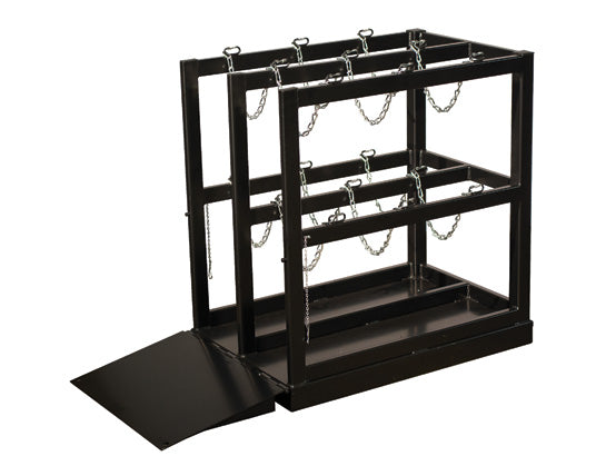 Gas Cylinder Barricade Rack Pallet w/ Ramp — Safety & Packaging Sales