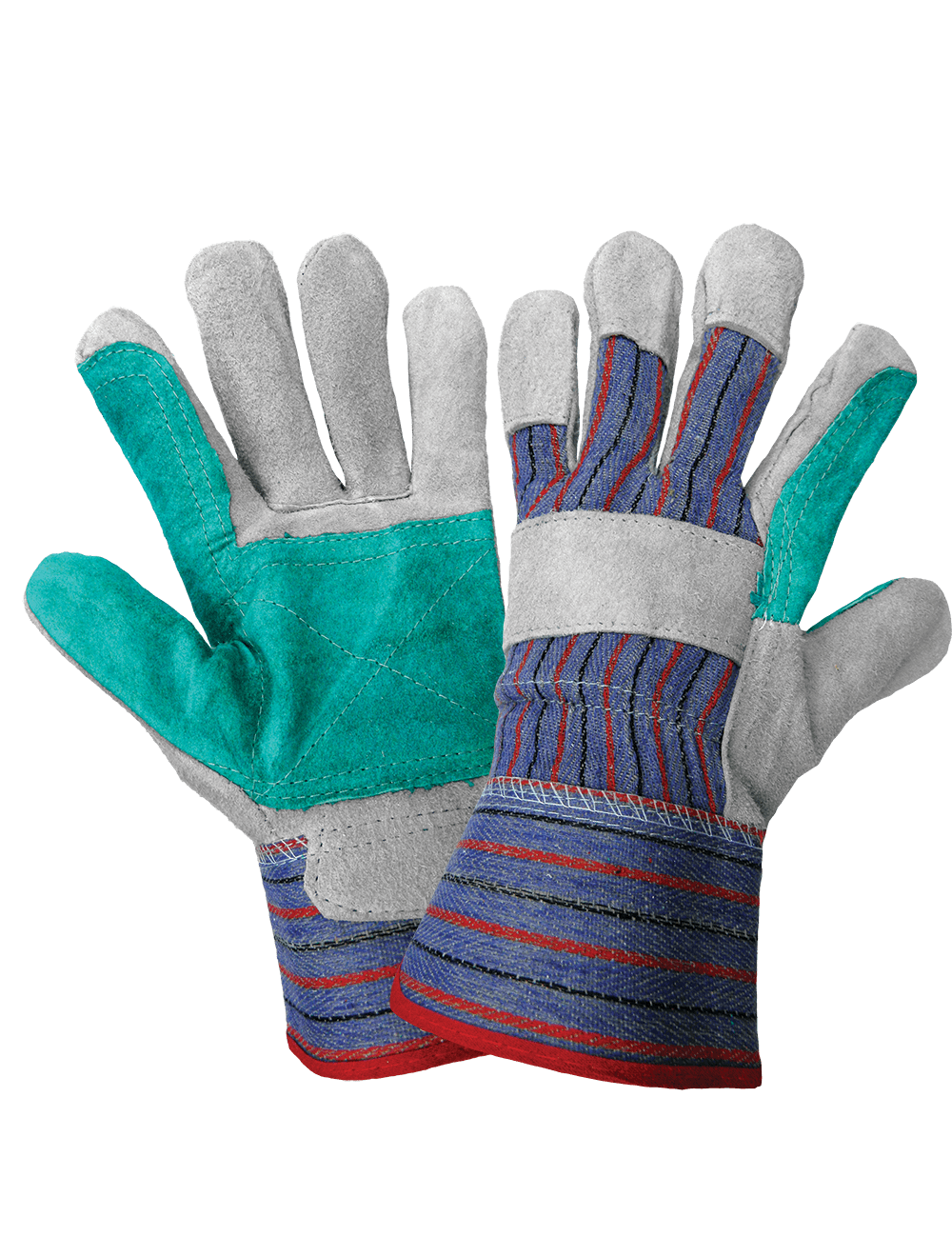Leather, Double Palm, Rubberized Safety Cuff — Safety & Packaging Sales