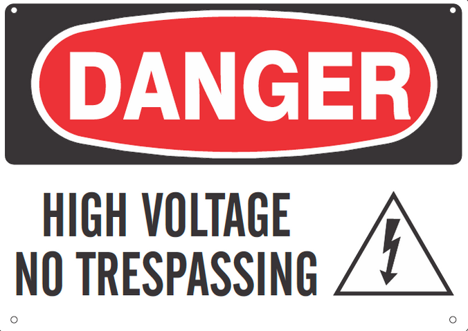 Electrical/Utility Signage — Safety & Packaging Sales
