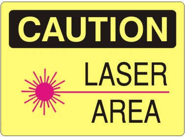10" x 14" Caution - Laser Area — Safety & Packaging Sales