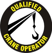 Qualified Crane Operator Hard Hat Sticker — Safety & Packaging Sales